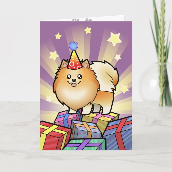 Birthday Pomeranian Card | Zazzle.com