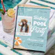 Birthday Pool Party Summer Cool Teen Tween Photo Invitation | Zazzle
