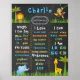 Birthday Poster Baby Jungle Theme One Party Sign | Zazzle