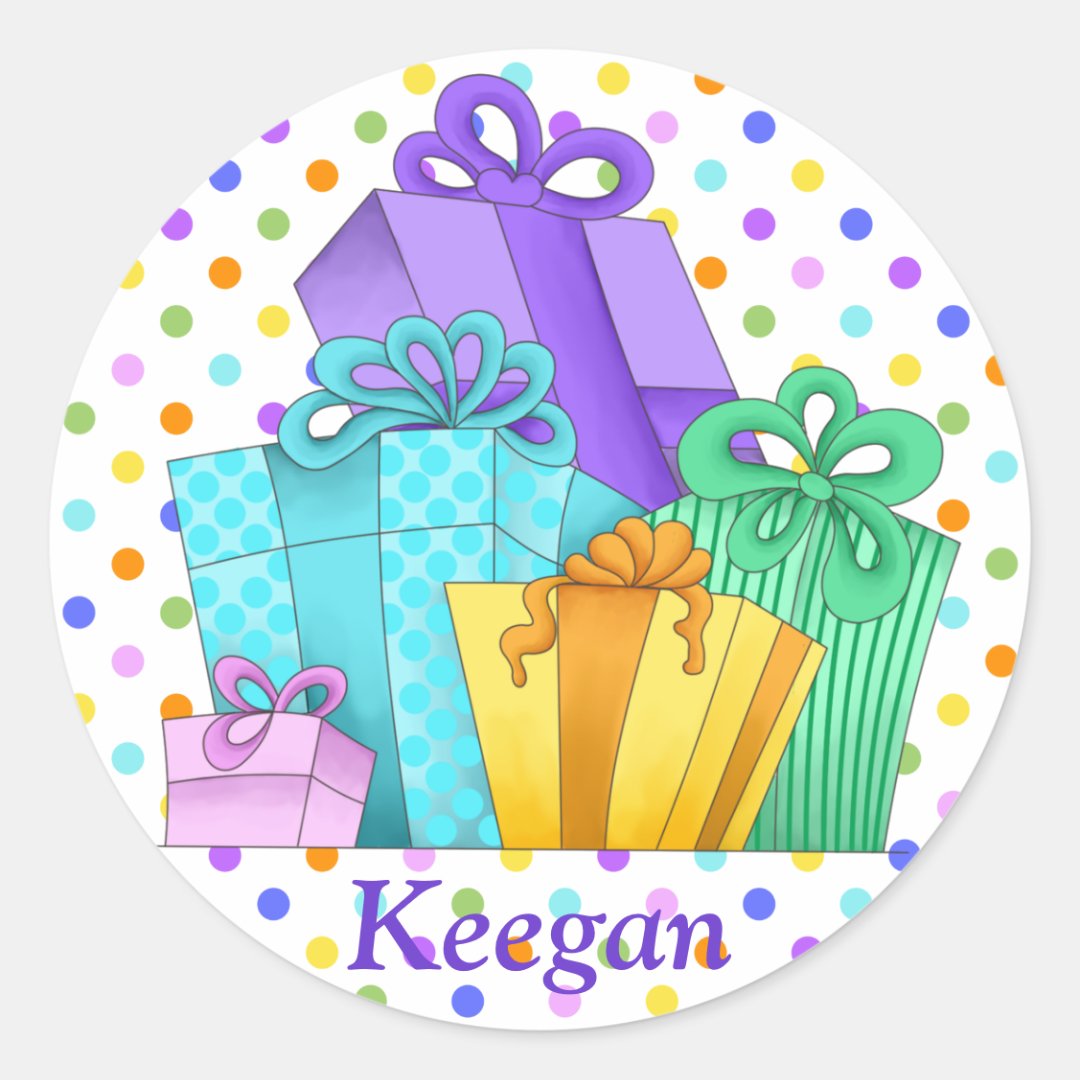 Birthday Presents Stickers | Zazzle