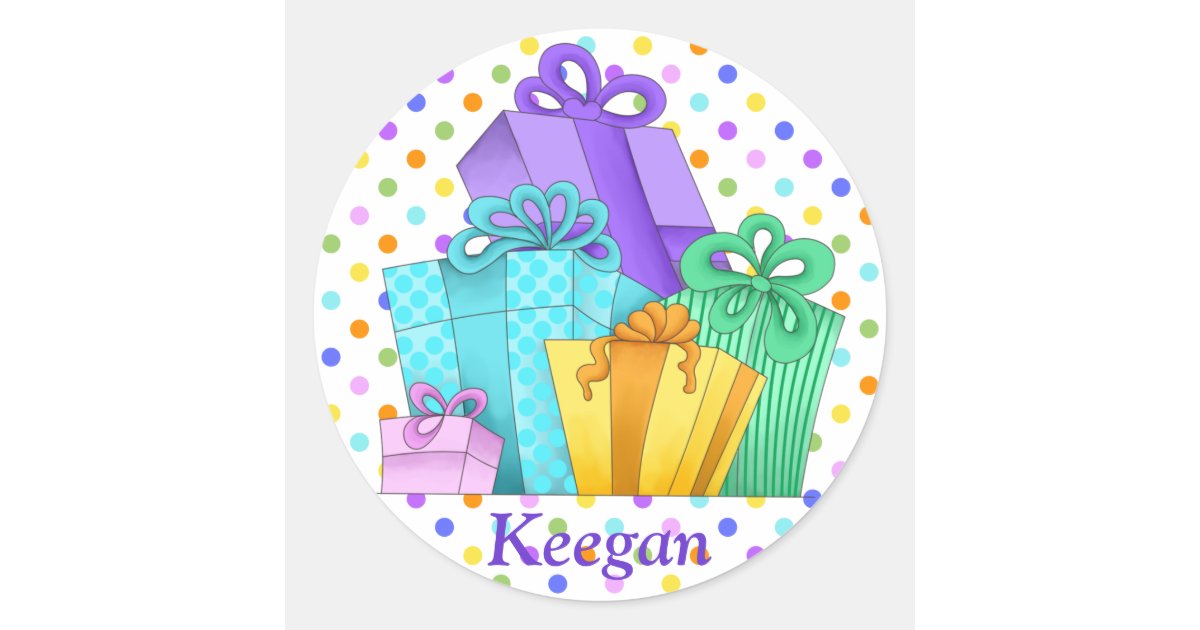 Birthday Presents Stickers | Zazzle
