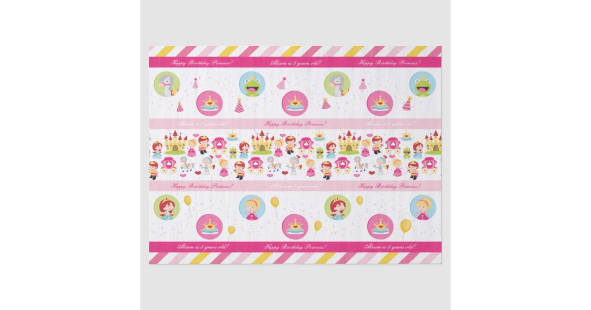 Birthday Princess Tissue Paper | Zazzle