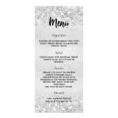 Birthday Progam Menu silver confetti | Zazzle