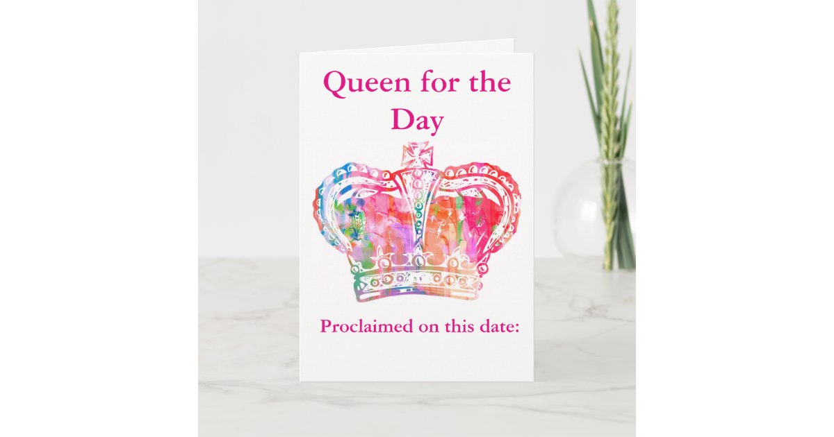 Birthday Queen Note Card | Zazzle