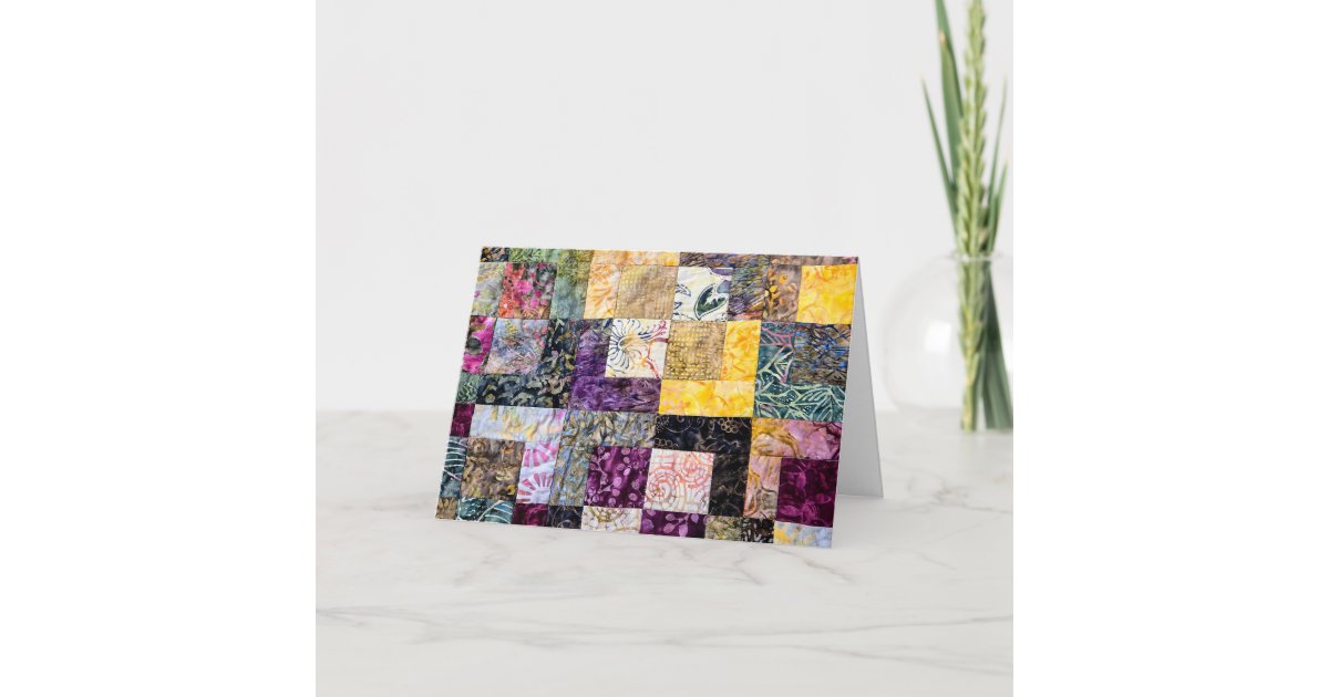 Birthday Quilt Pattern Card | Zazzle
