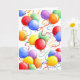 Birthday Religious Colorful Balloons Blessings Card | Zazzle