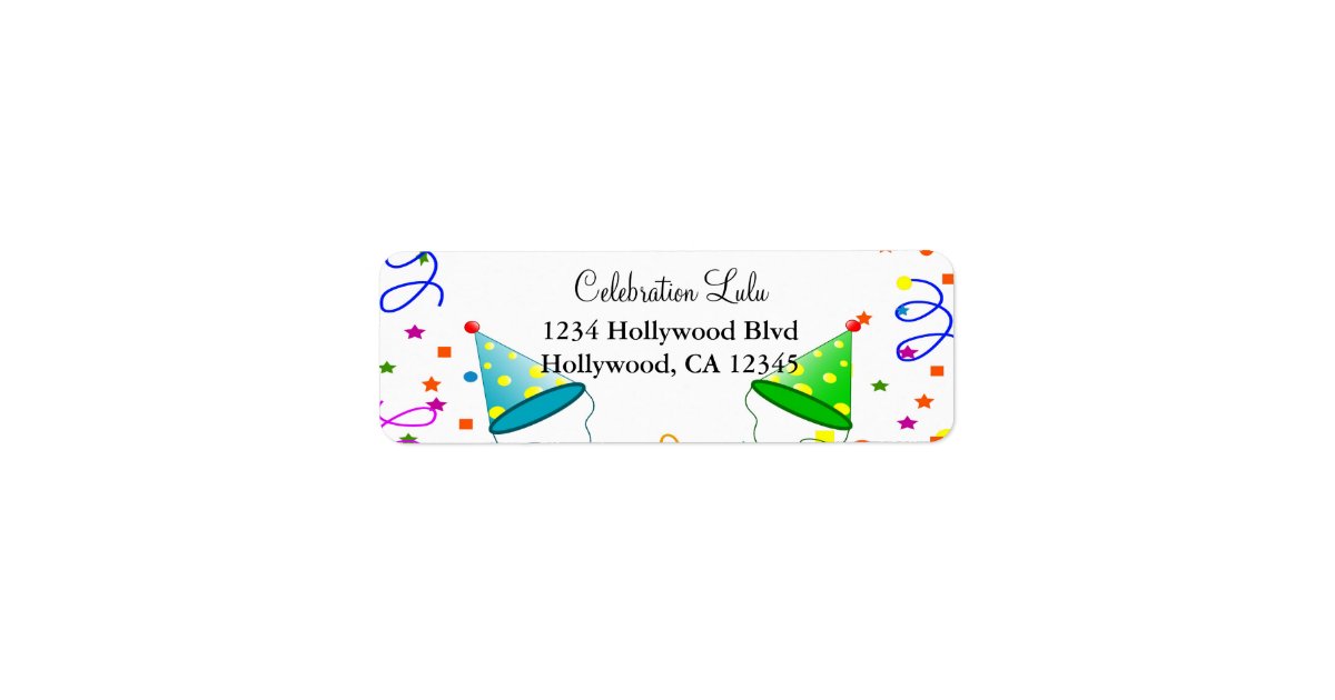 Birthday Return Address Label | Zazzle