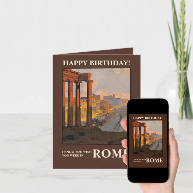 Birthday, Rome all occasion, thinking of you, card | Zazzle