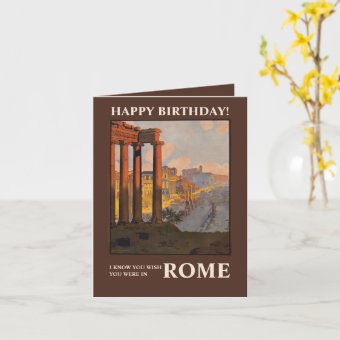 Birthday, Rome all occasion, thinking of you, card | Zazzle