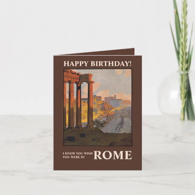 Birthday, Rome all occasion, thinking of you, card | Zazzle