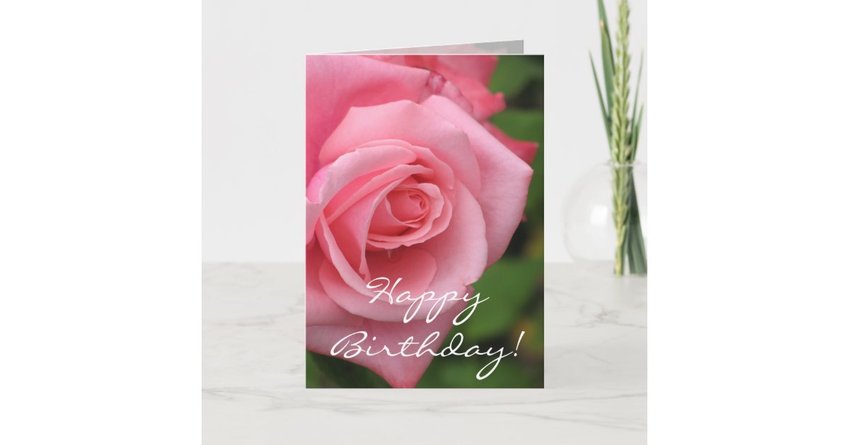 Birthday Rose Card | Zazzle