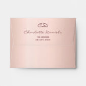 Birthday rose gold glitter drips pink monogram envelope | Zazzle