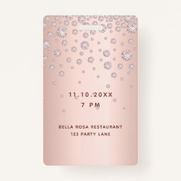 Birthday rose gold pink monogram vip luxury badge | Zazzle