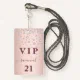 Birthday rose gold pink monogram vip luxury badge | Zazzle