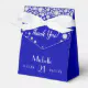 Birthday royal blue white name favor boxes | Zazzle