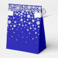 Birthday royal blue white name favor boxes | Zazzle