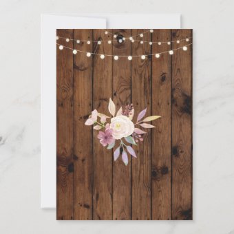 Birthday Rustic Wood ANY AGE Flower Invitation | Zazzle