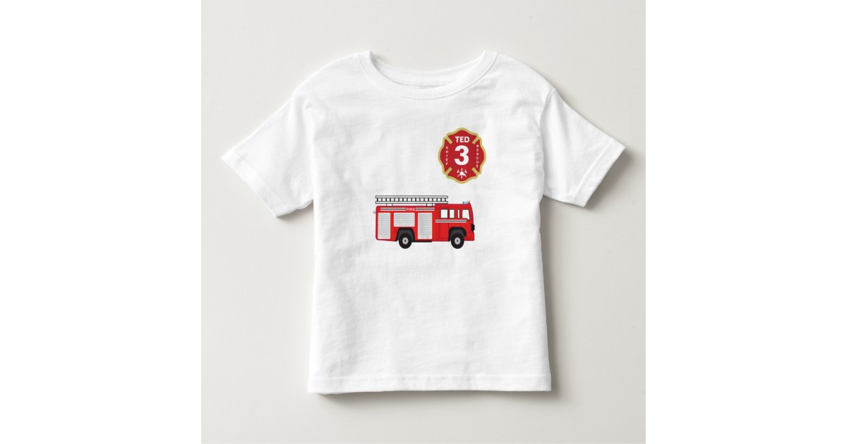 Birthday Shirt - Fire Engine | Zazzle