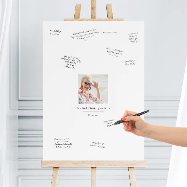 Birthday Signing Guest Book Alternative Foam Board | Zazzle
