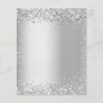 Birthday silver glitter sparkles budget invitation flyer | Zazzle