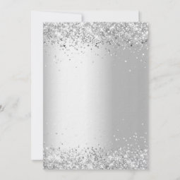 Birthday silver white floral attire palette luxury invitation | Zazzle