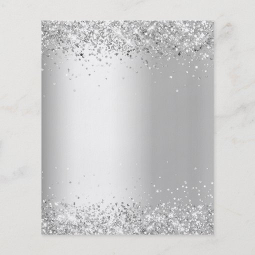 Birthday silver white floral budget invitation flyer | Zazzle