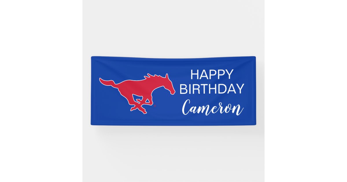 Birthday | SMU Mustangs Logo Banner | Zazzle