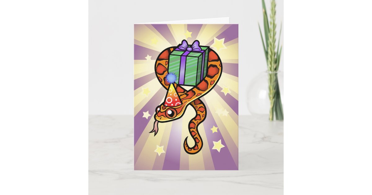 Birthday Snake Card | Zazzle