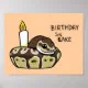 Birthday Snake Cute Ball Python Drawing Poster | Zazzle