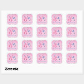 Birthday Square Sticker | Zazzle