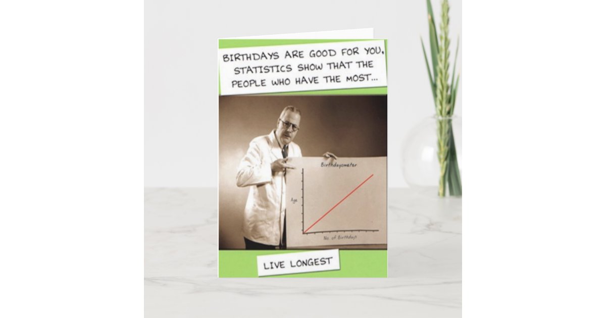 BIRTHDAY STATISTICS CARD | Zazzle.com