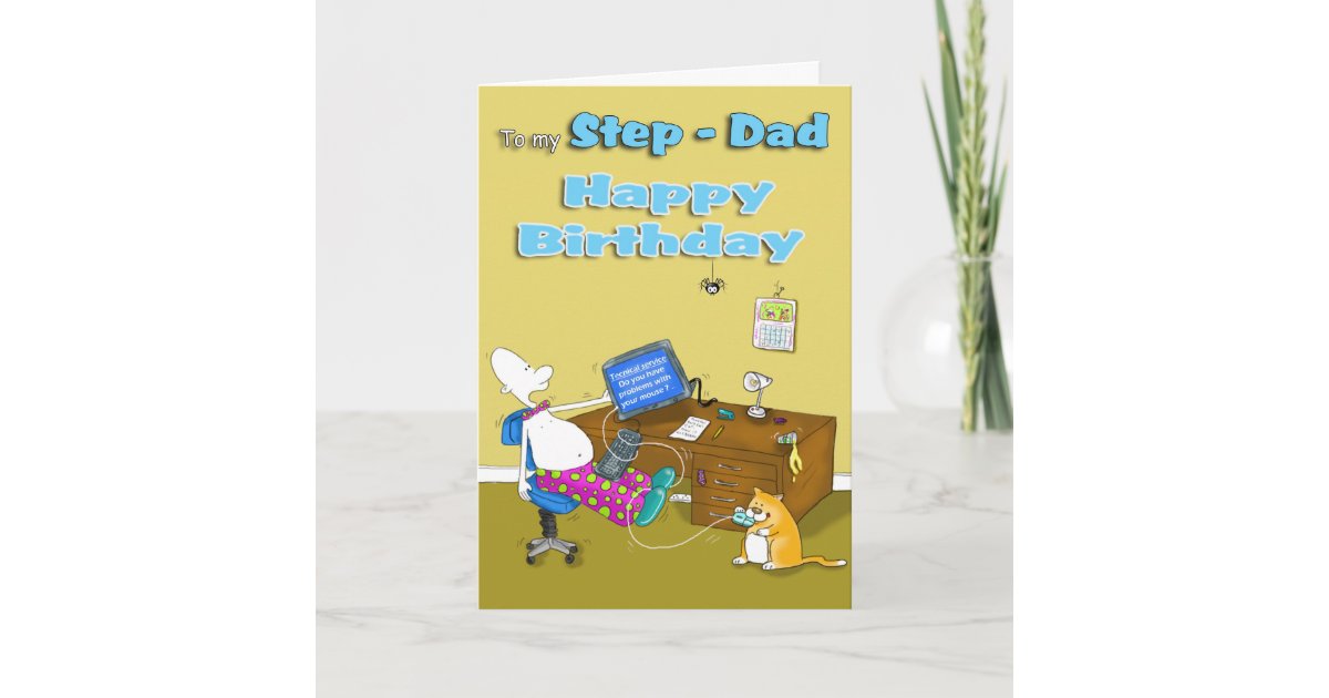 birthday step dad card | Zazzle