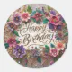 Birthday sticker : Beautiful floral design | Zazzle