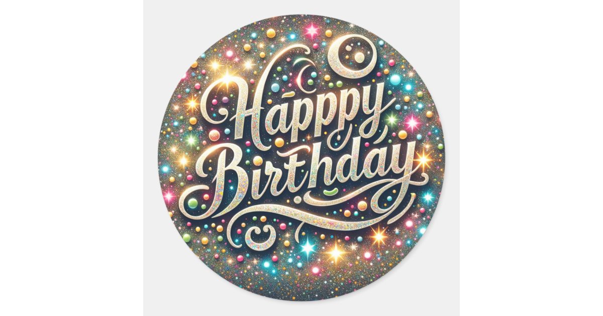 Birthday Stickers – for Party Favors and Gifts | Zazzle