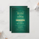 Birthday Surprise Party Shhh! Brushed Green & Gold Invitation | Zazzle