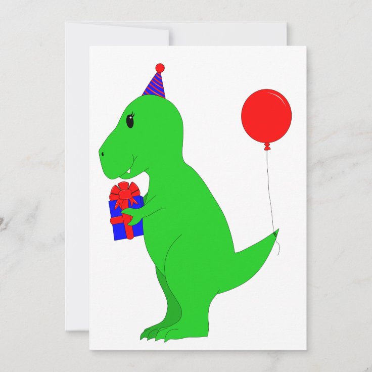 Birthday T-Rex Invitation | Zazzle