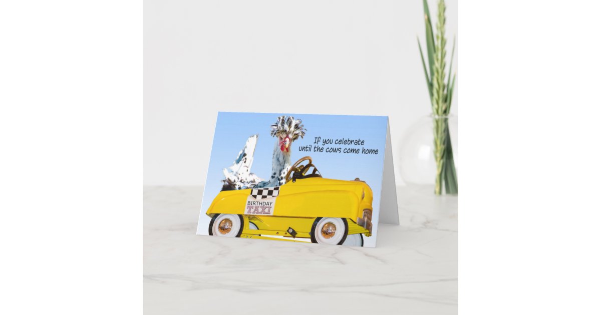 Birthday Taxi Card | Zazzle
