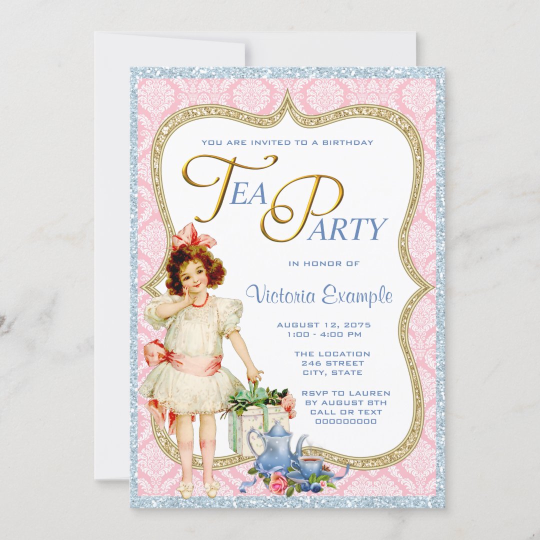 Birthday Tea Party Invitation | Zazzle