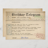 Birthday Telegram Invitation | Zazzle