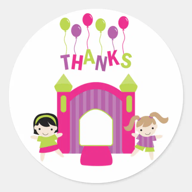 Birthday Thank You Stickers | Zazzle