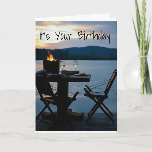 **BIRTHDAY** TIME TO RELAX AND ENJOY THE VIEW CARD | Zazzle
