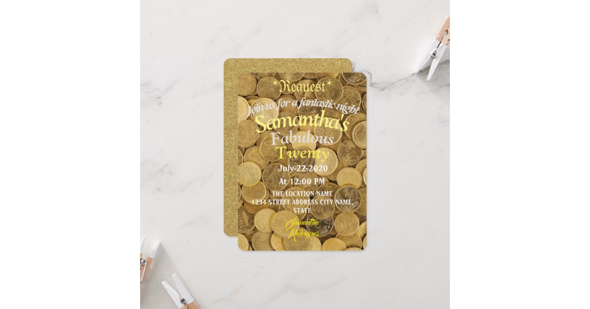 Birthday Tropical Money Invitation | Zazzle