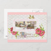 Birthday Vignette Postcard | Zazzle