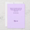 Birthday violet photo thank you card | Zazzle
