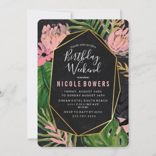 Birthday Weekend Itinerary Invitation | Zazzle