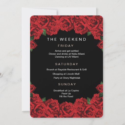 Birthday Weekend Itinerary Invitation | Zazzle