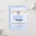 Birthday Whimsical Pool Party QR Code Social Media Invitation | Zazzle