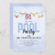 Birthday Whimsical Pool Party QR Code Social Media Invitation | Zazzle