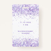 Birthday white violet lavender vip invitation badge | Zazzle