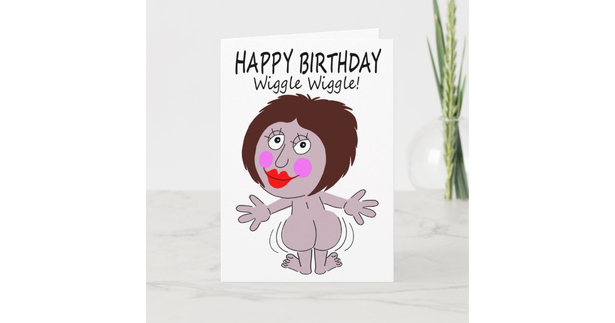 Birthday Wiggle Wiggle Card | Zazzle